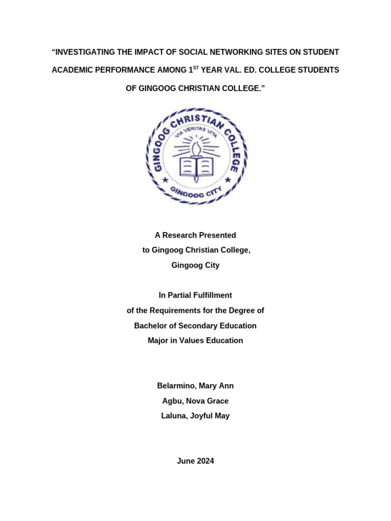 Final Research Proposal Chapter 1 Pdf Social Networking Service 0712