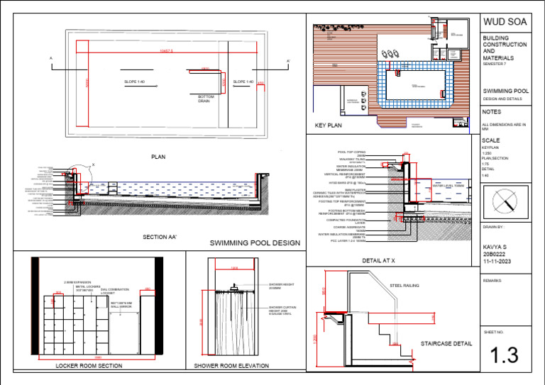 Swimming Pool Design and Details | PDF | Shower | Building Technology