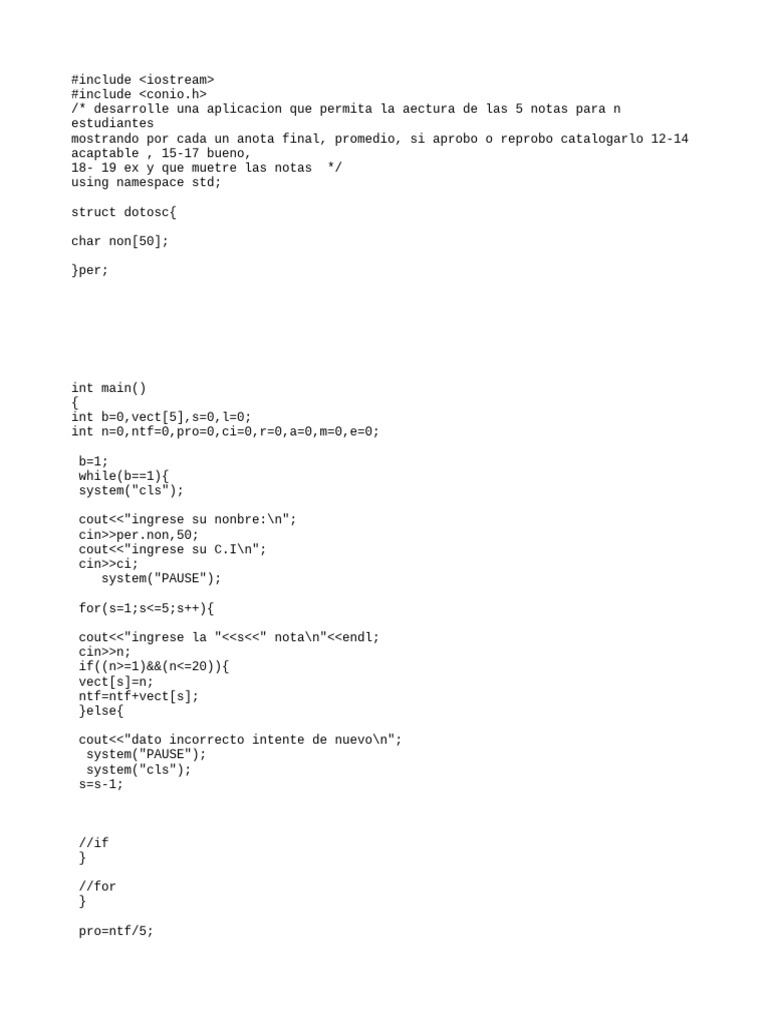 Examen de Programacion (Vect) | PDF