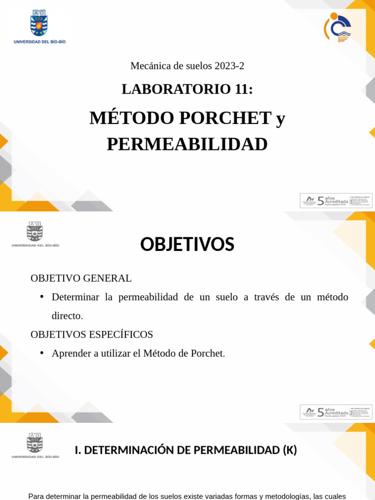 LAB N°11 Porchet y Permeabilidad | PDF | Permeabilidad (Ciencias de la ...