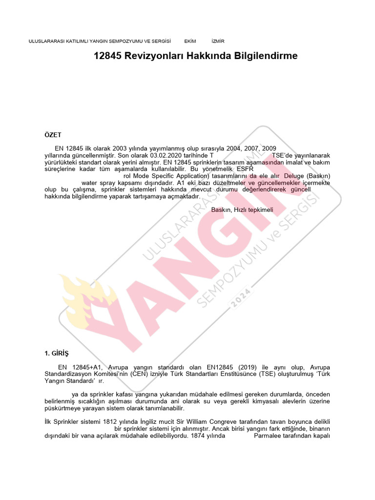 EN-12845 Revizyonları Hk. (Sunum) | PDF