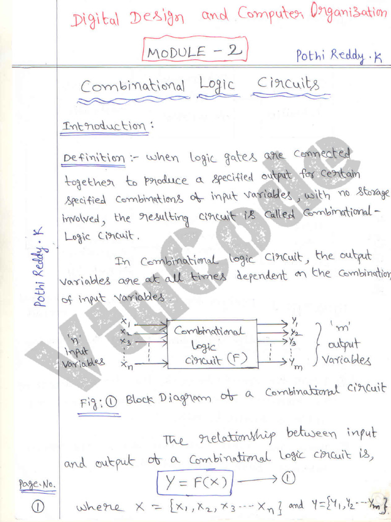 LDCO-Module-2 Combinational Logic | PDF