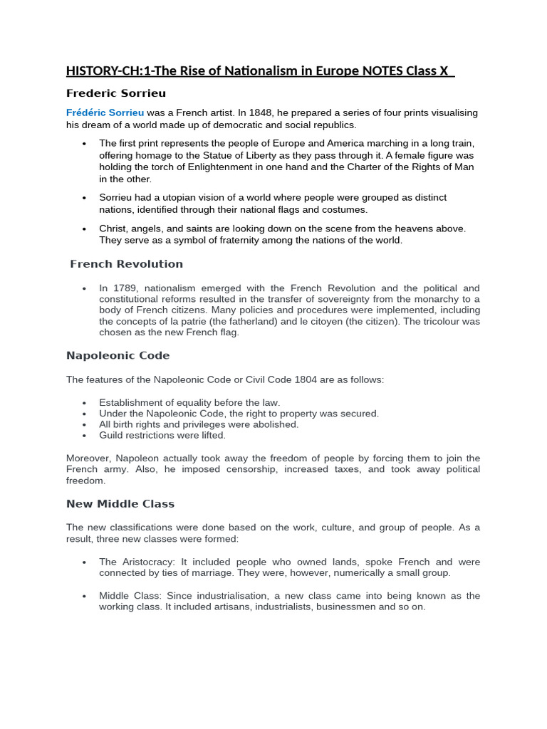 NHA-X NOTES-CH-1-HISTORY | PDF | Balkans | Kingdom Of Prussia