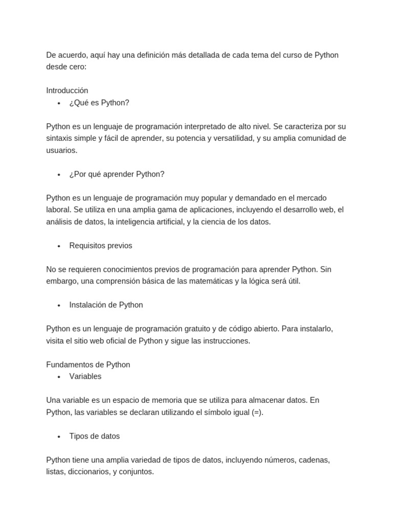 Guia para Estudiar Pythone | PDF | Python (lenguaje de programación ...