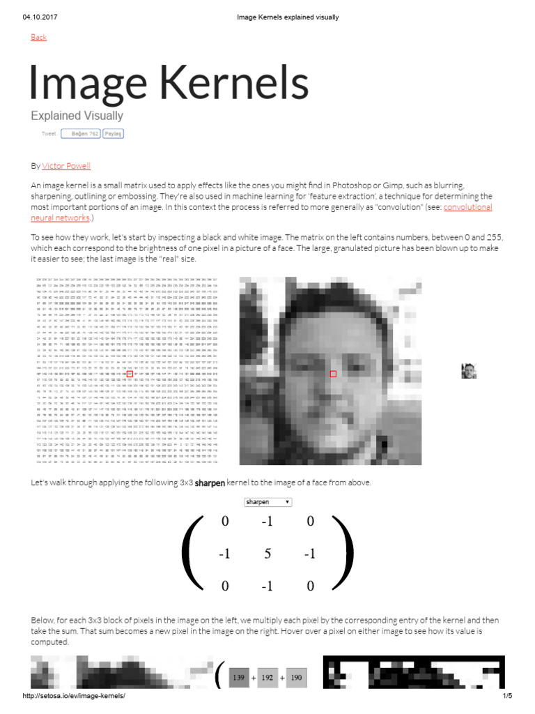 Image Kernels Explained Visually | PDF | Algorithms | Image Processing