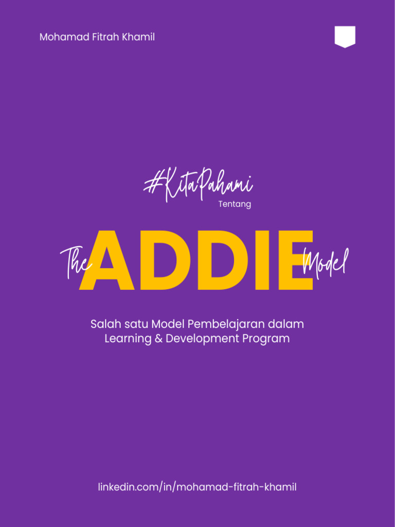 KitaPahami Tentang ADDIE Model | PDF