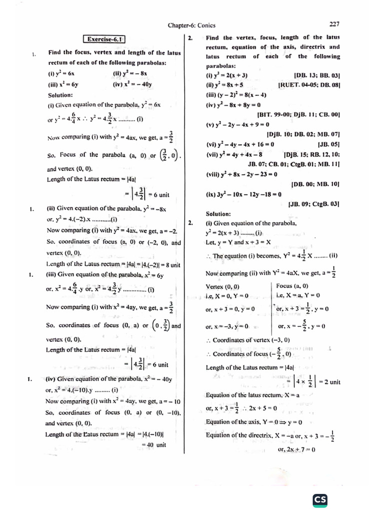 Conics | PDF