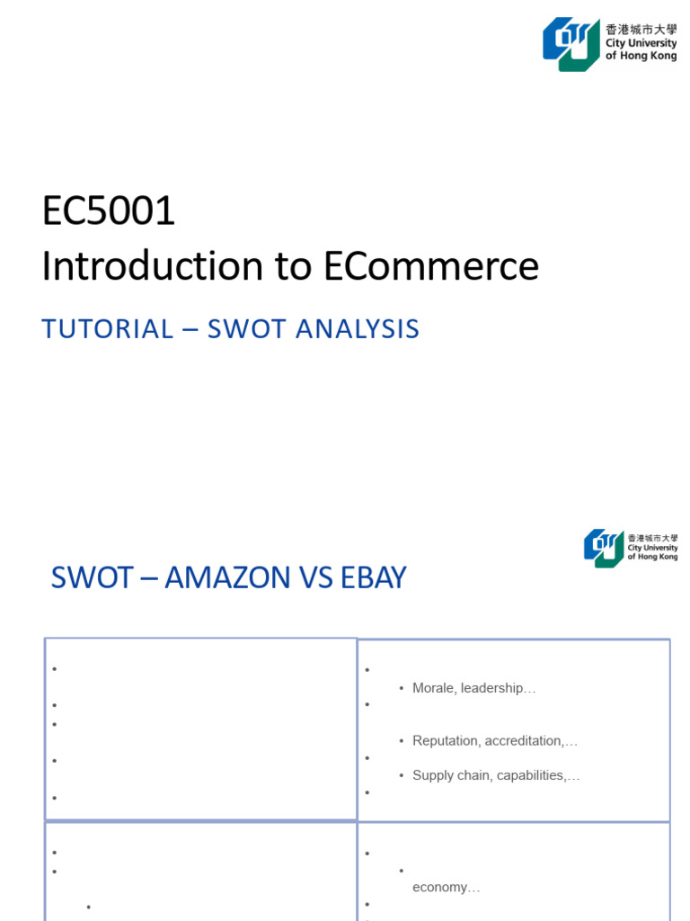 EC5001 Tutorial - SWOT Analysis | PDF