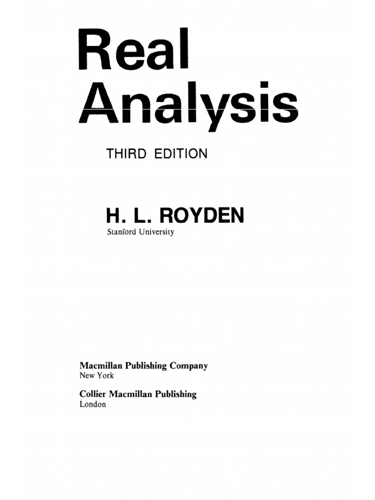 Real Analysis 3rd Edition | PDF