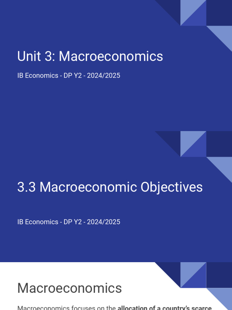 IB Economics DP 2 - 3.3.2 Macroeconomic Objectives - Low Unemployment | PDF | Cost Of Living ...