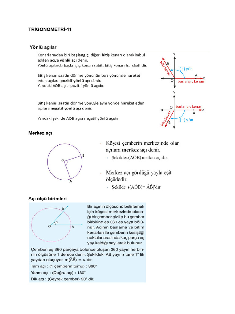 Tri̇gonometri̇ 11 | PDF