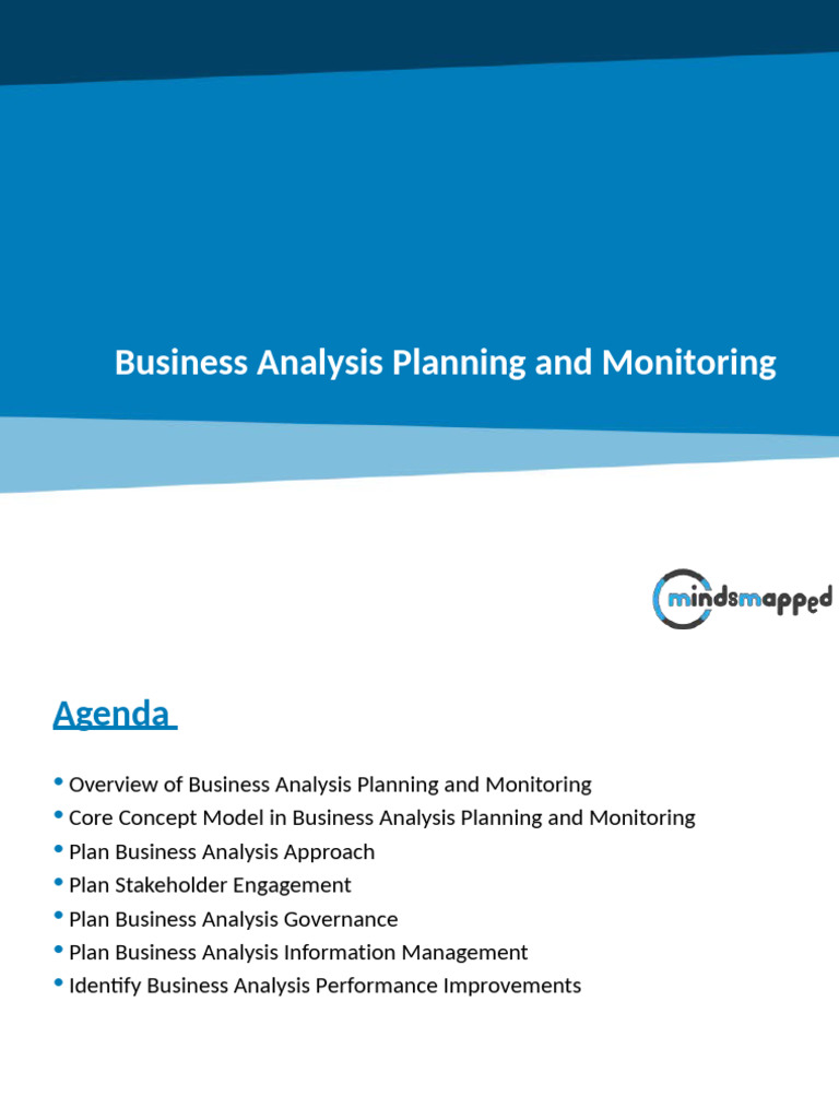 BA-Chapter 3 - Business Analysis Planning & Monitoring | PDF | Business Analysis | Governance