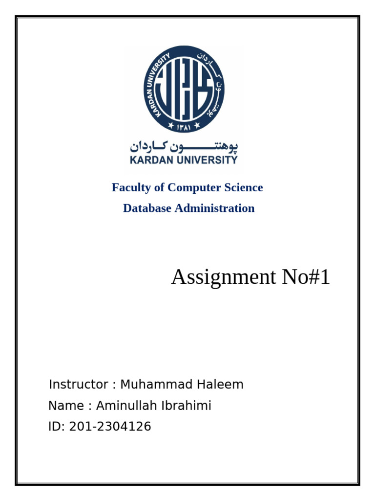 Database Assignment | PDF