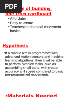 Cardboard Robotic Hand Project Guide | PDF | Hand | Finger