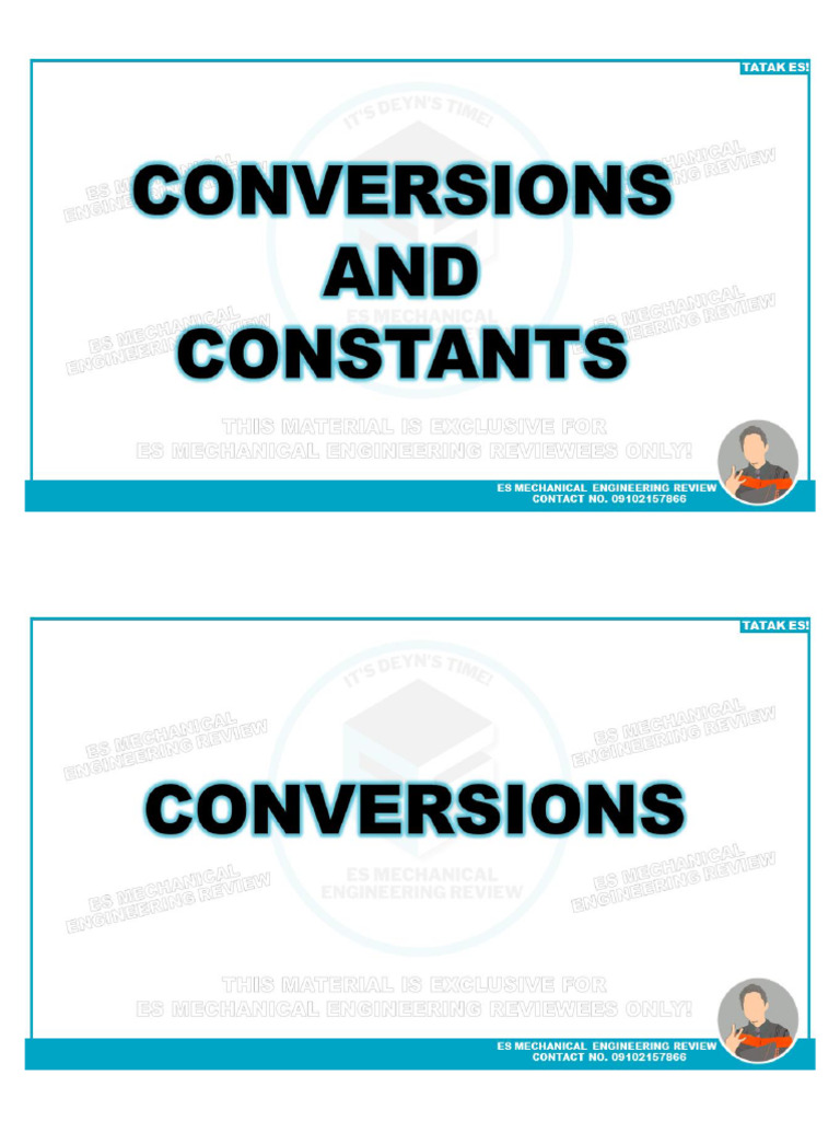 Conversions and Constants | PDF