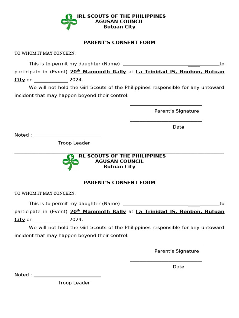 GSP Parents Consent 1 | PDF