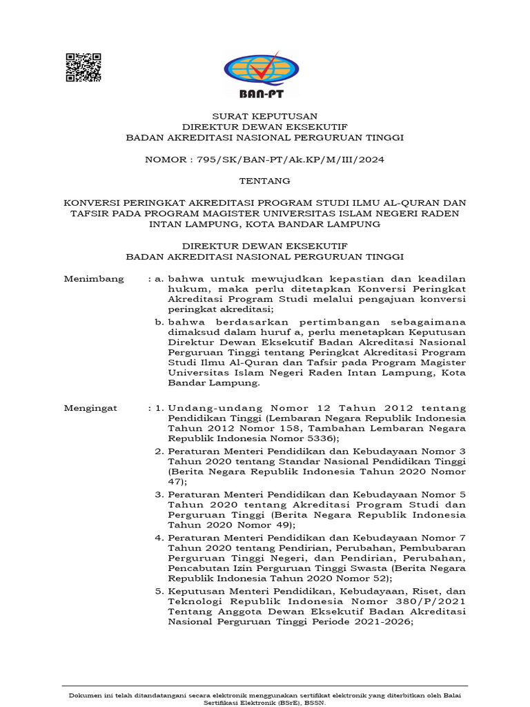Dokumen Ini Telah Ditandatangani Secara Elektronik Menggunakan Sertifikat Elektronik Yang ...