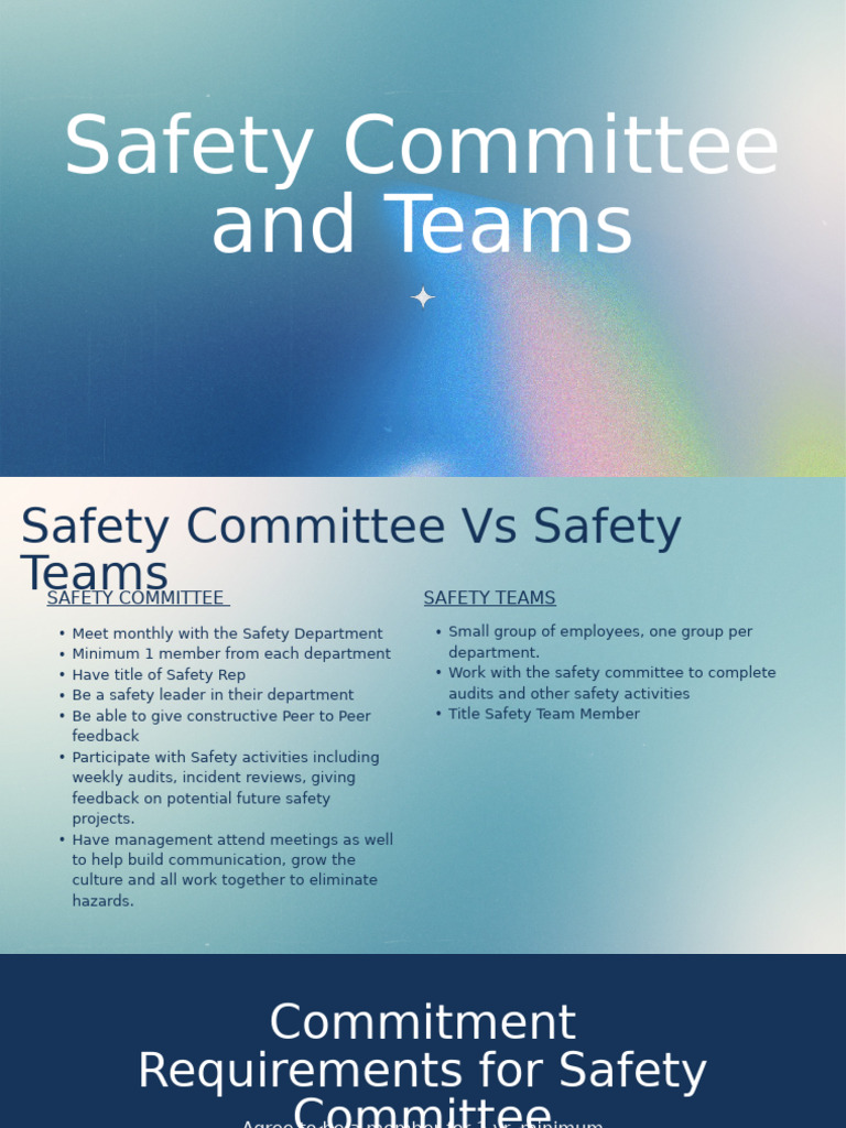 Safety Committee and Teams | PDF