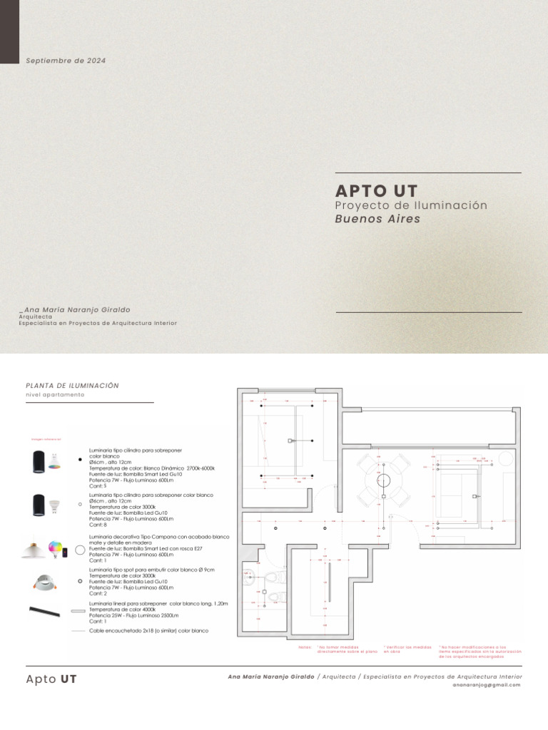 Iluminación APTO UT | PDF