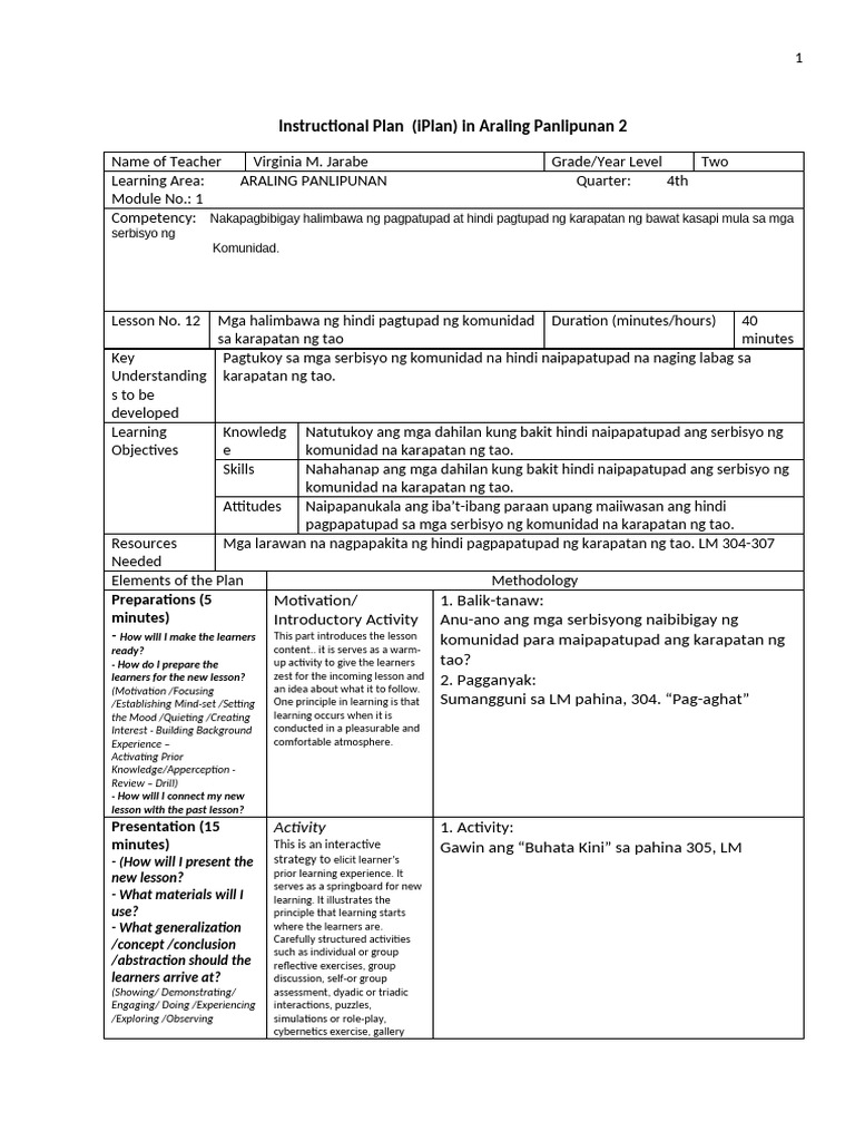 AP2 Q4-iP12-v.02 | PDF | Learning | Human Communication