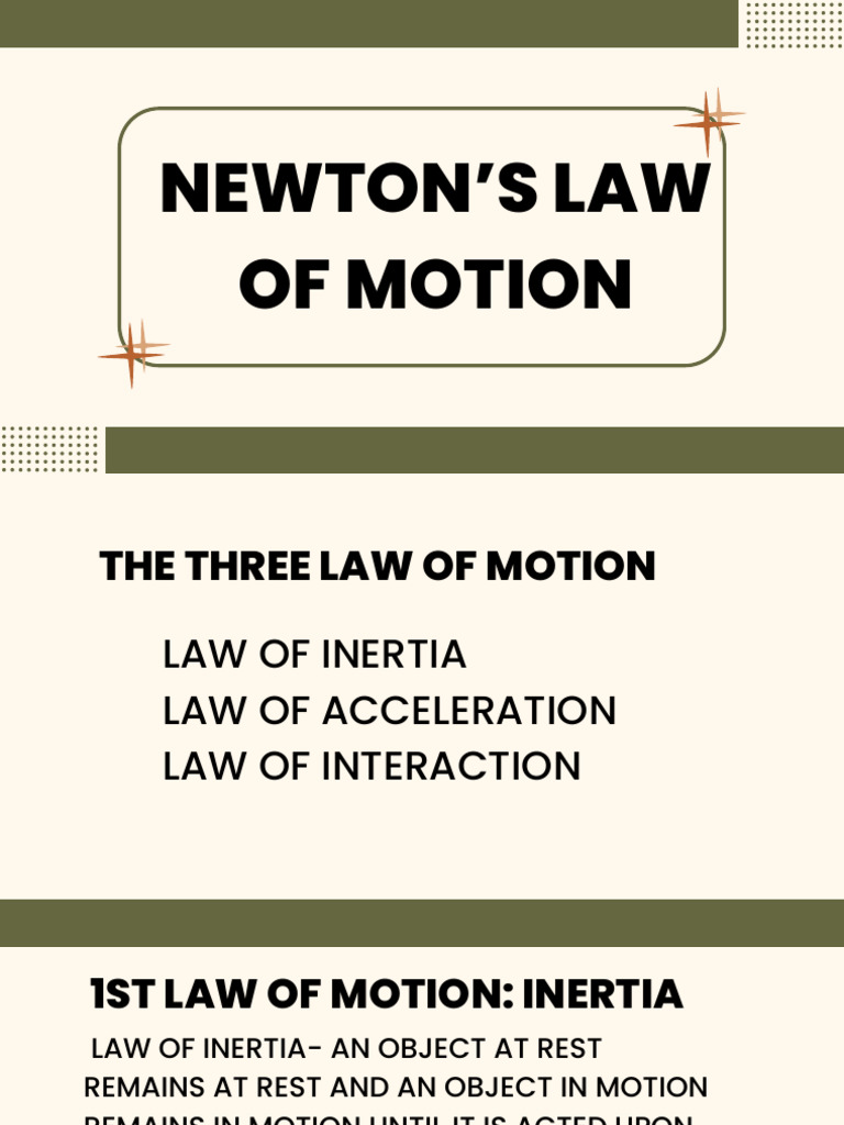 Newton's Three Laws of Motion | PDF