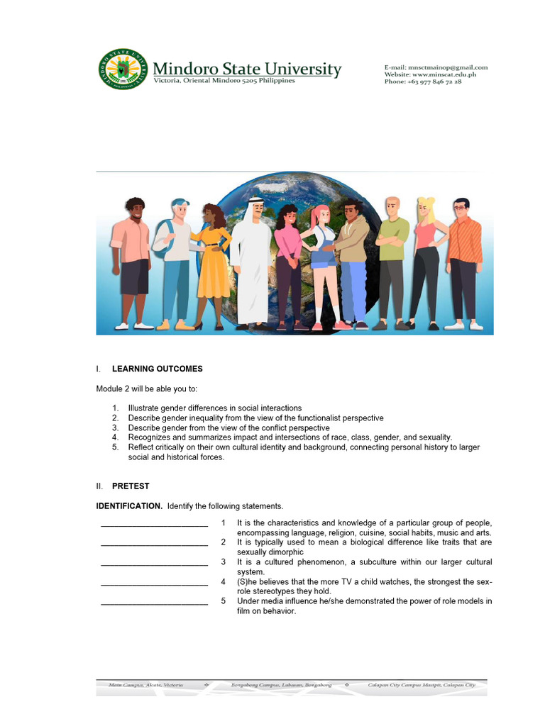 Lesson 2 - Cultural Explanation For Gender Difference | PDF | Gender ...