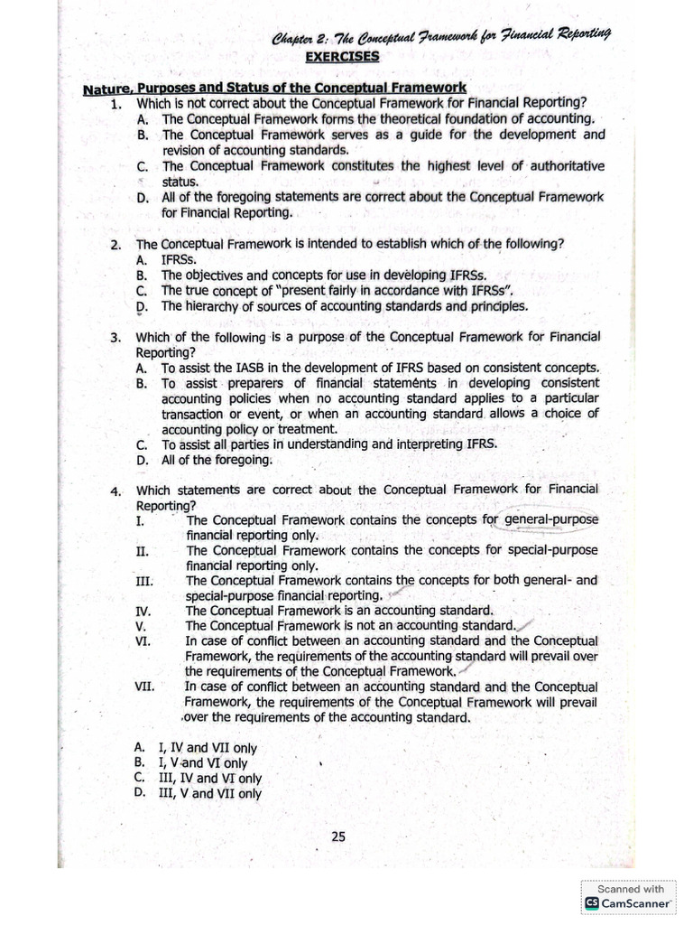 Conceptual Framework Drills Pdf