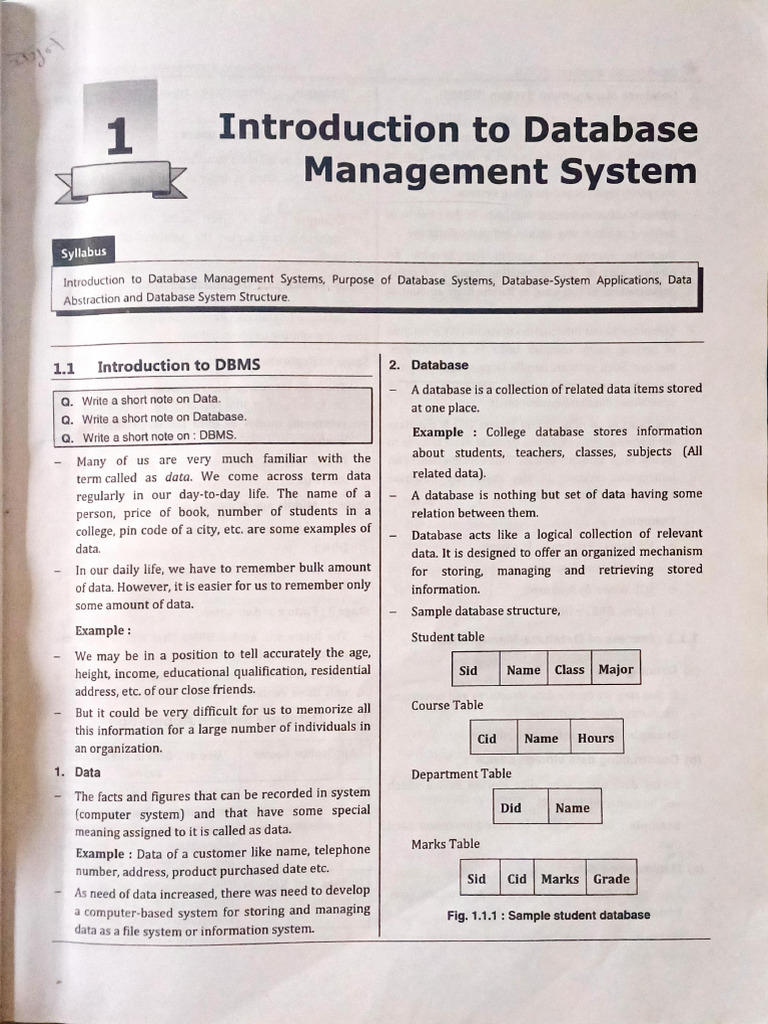 Dbms Unit 1 and 2 | PDF