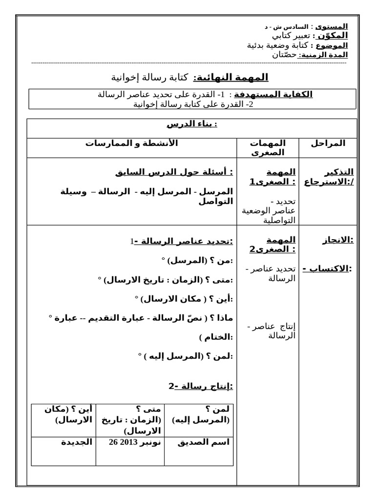 Ecrire Une Lettre | PDF