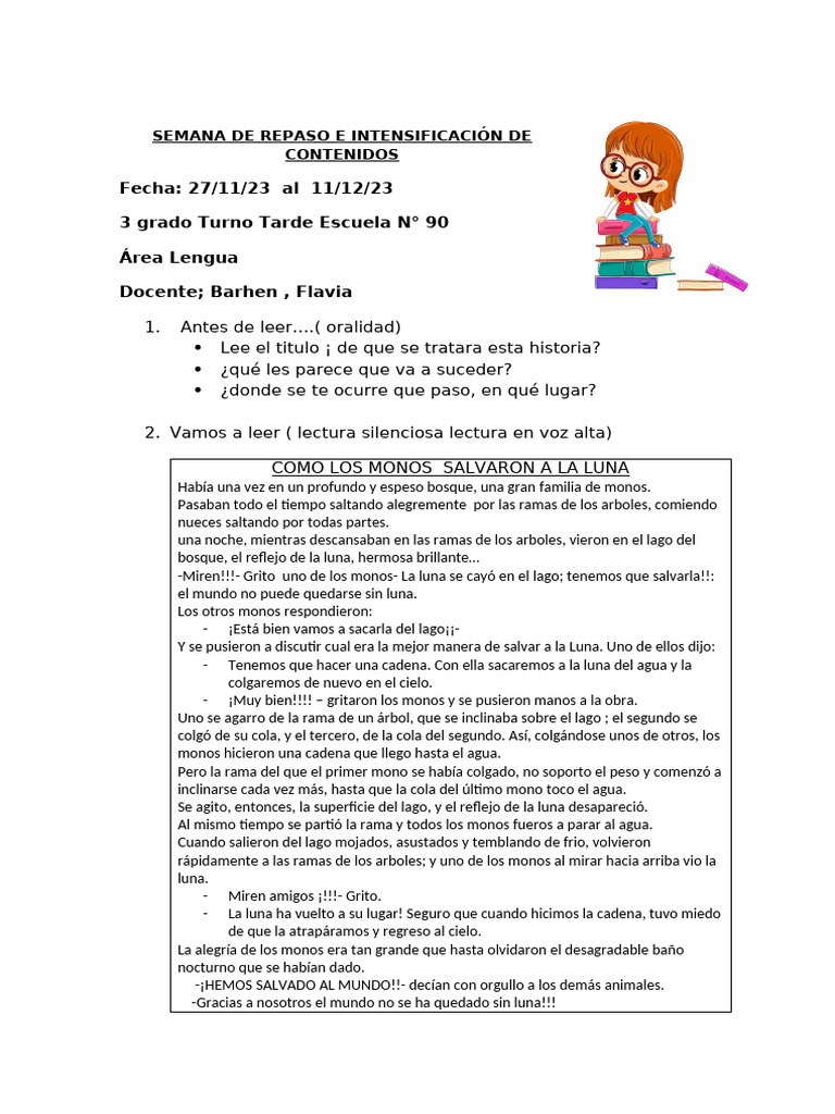 Semana de Repaso e Intensificación de Contenidos | PDF