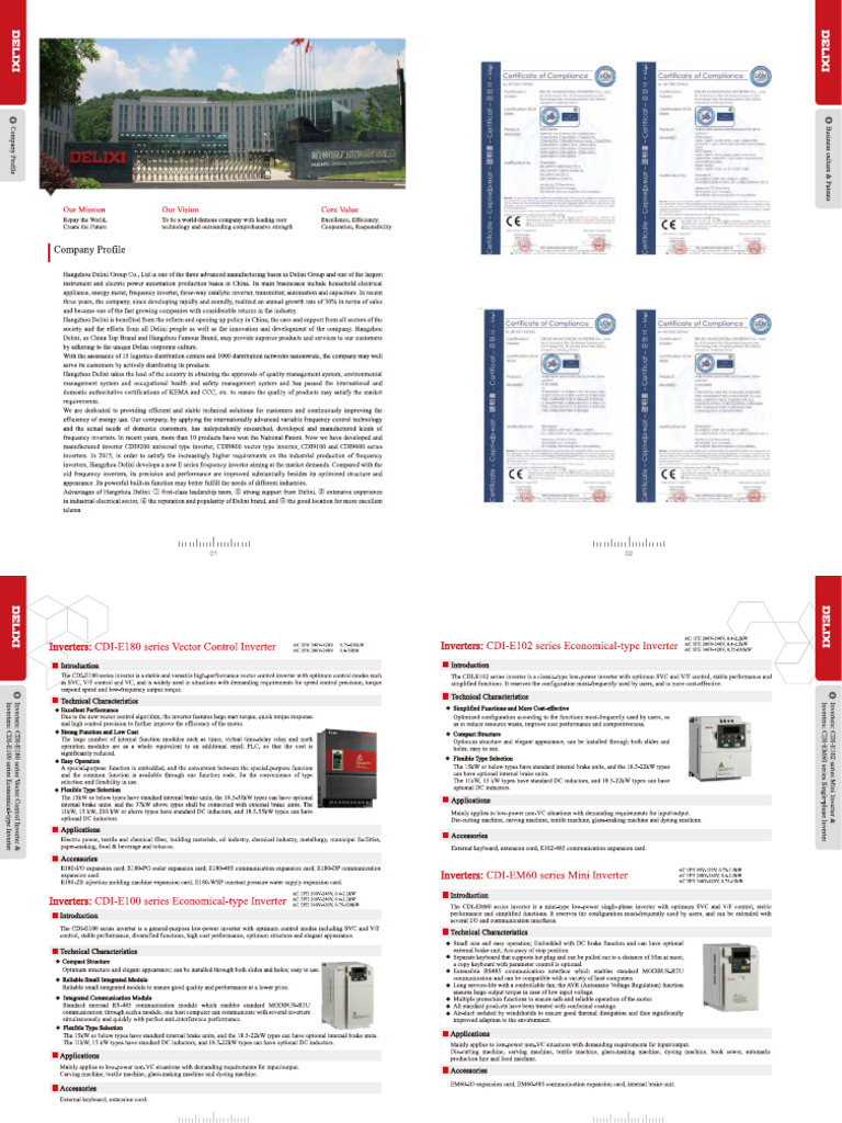 DELIXI Inverter Catalog 2021 | PDF