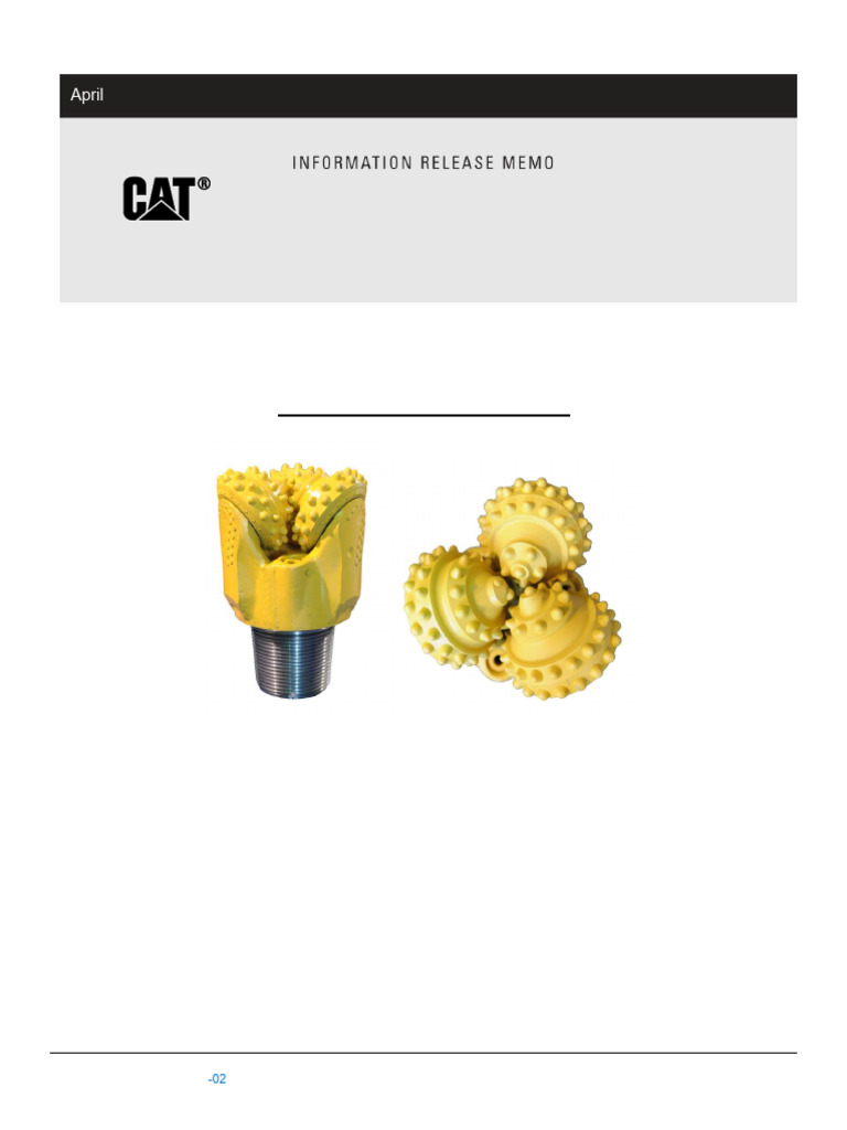Cat® Tricone Drill Bits. | PDF | Drill | Drilling