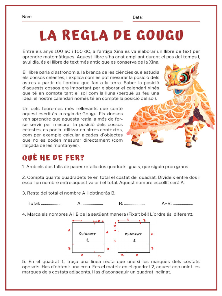 Teorema de Pitàgores LA REGLA DE GOUGU | PDF