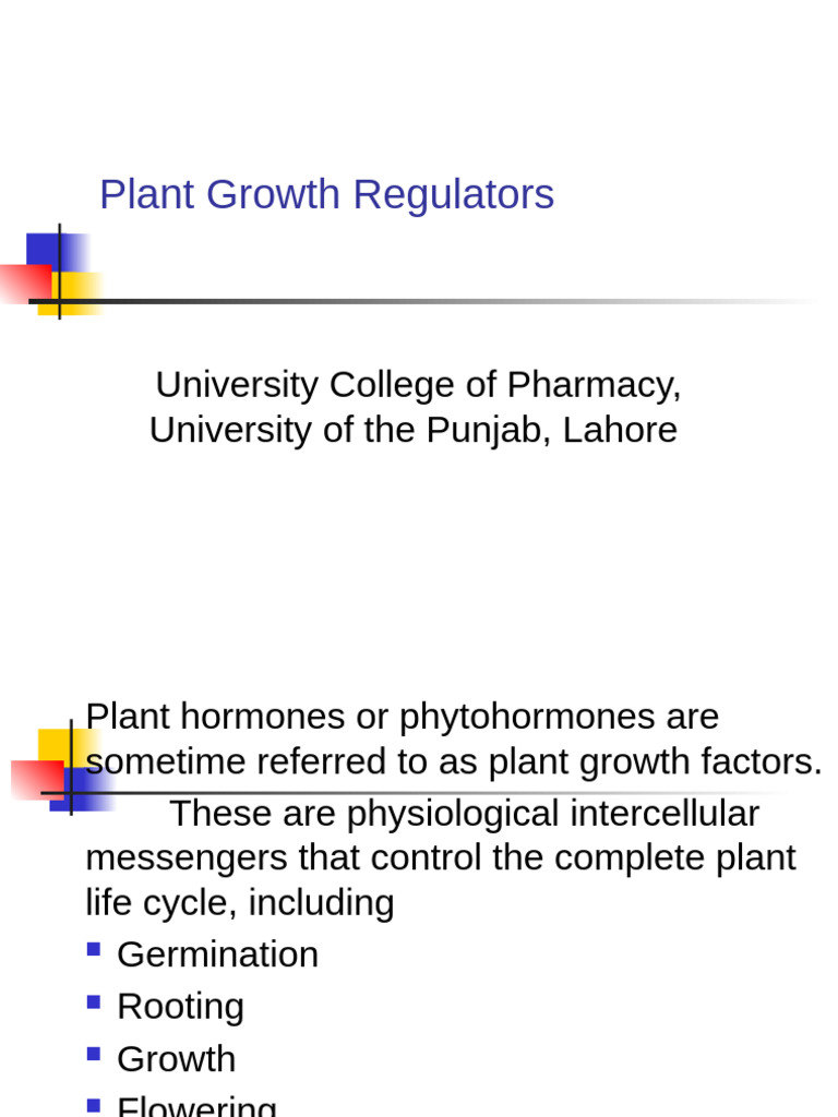 Plant Growth Regulators | PDF | Plant Hormone | Auxin