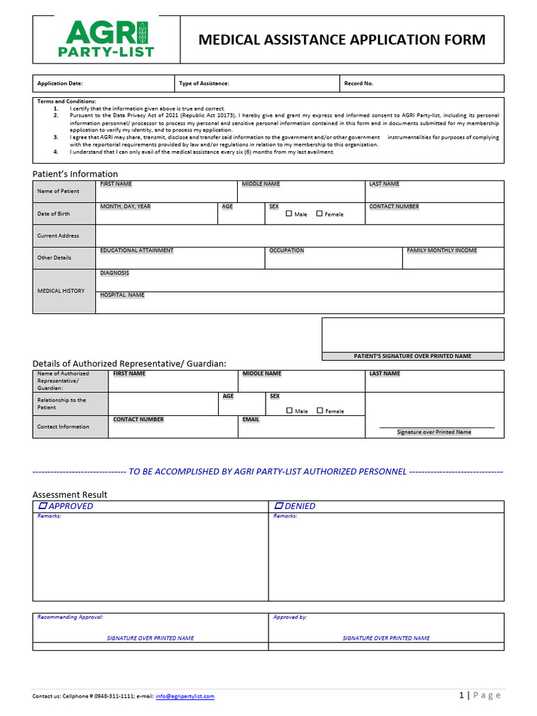Medical Assistance Application Forms | PDF | Health Care | Medicine