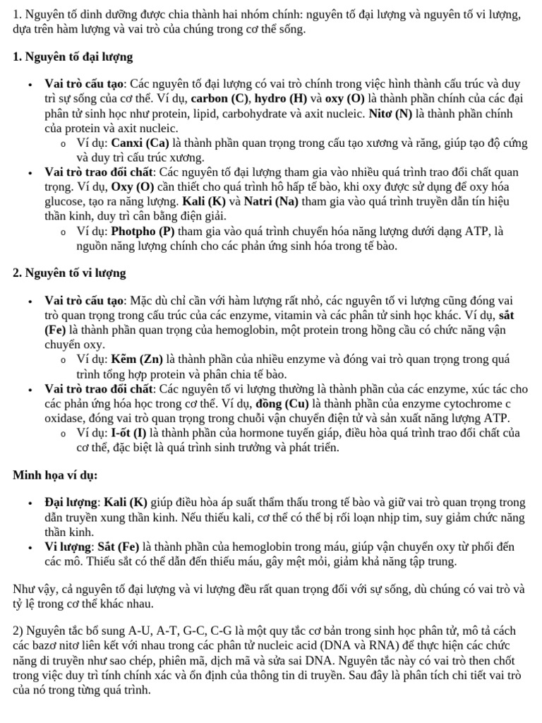 sinh ôn tập gk1 | PDF