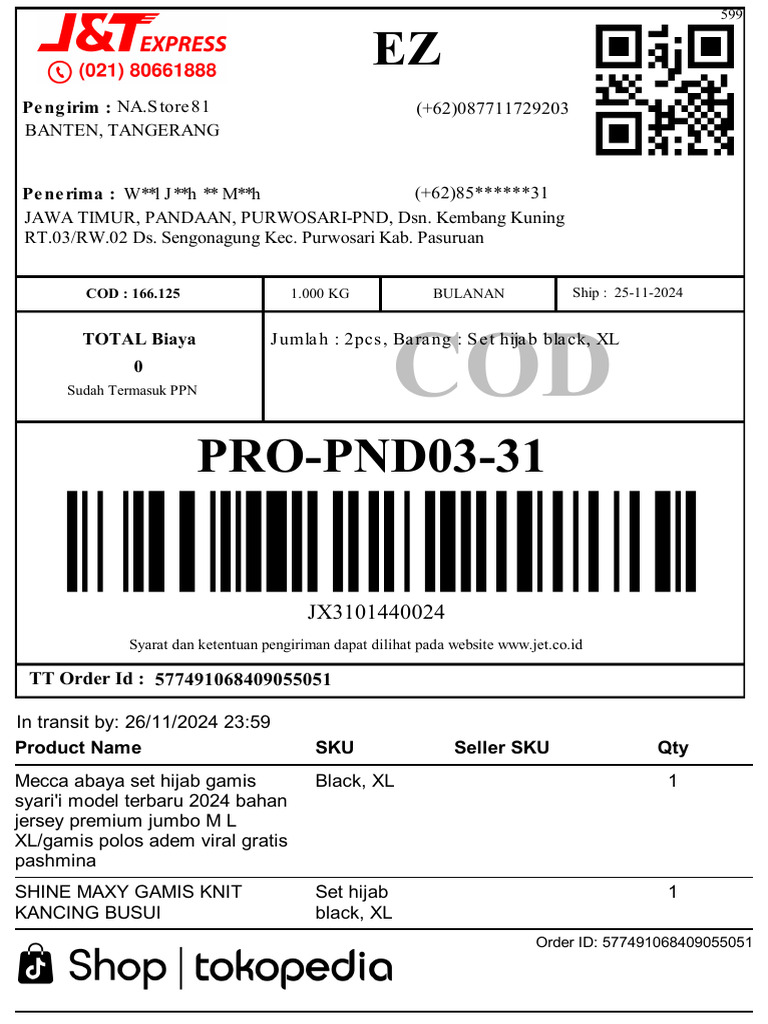 11-25 - 23-43-30 - Shipping Label+packing List | PDF