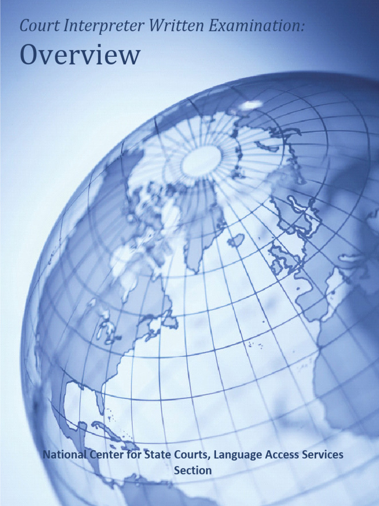 Overview of The Court Interpreter Written Exam | PDF | Language ...