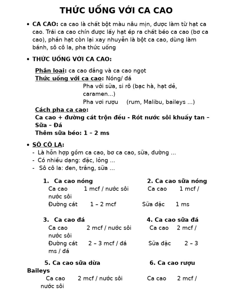 Ca Cao | PDF