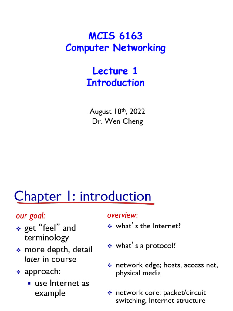 Week1 CN | PDF | Computer Network | Digital Subscriber Line