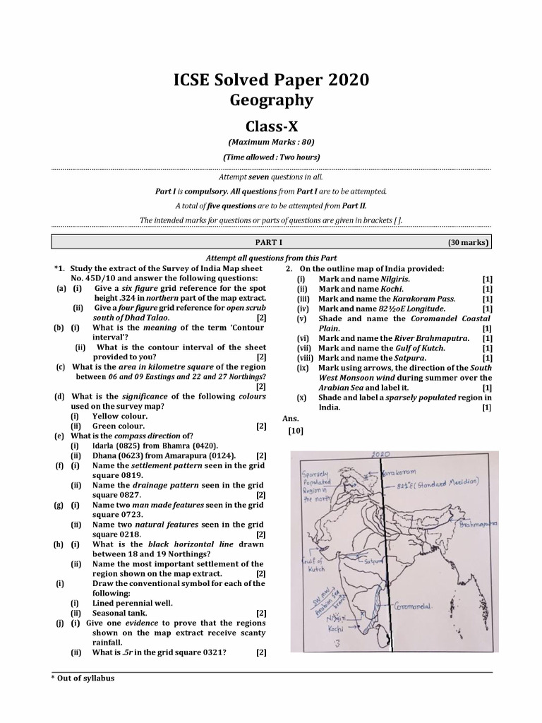 GEOG Solved Paper 2020 | PDF