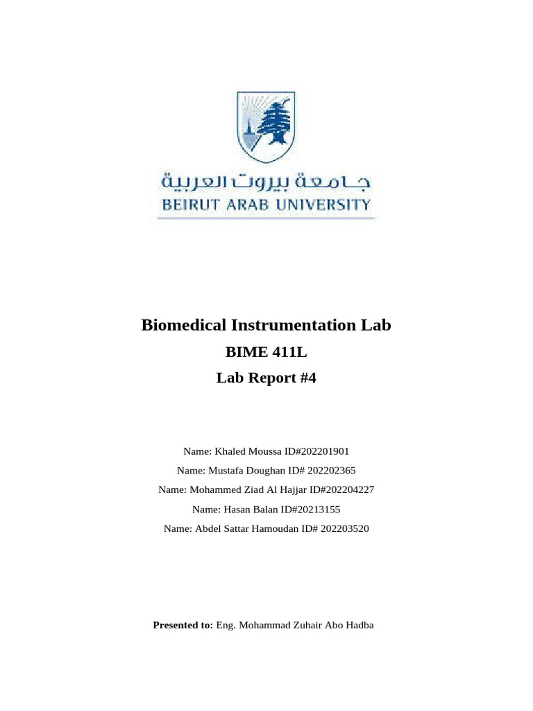 Biomedical Instrumentation Lab 1 | PDF | Exhalation | Pulmonology