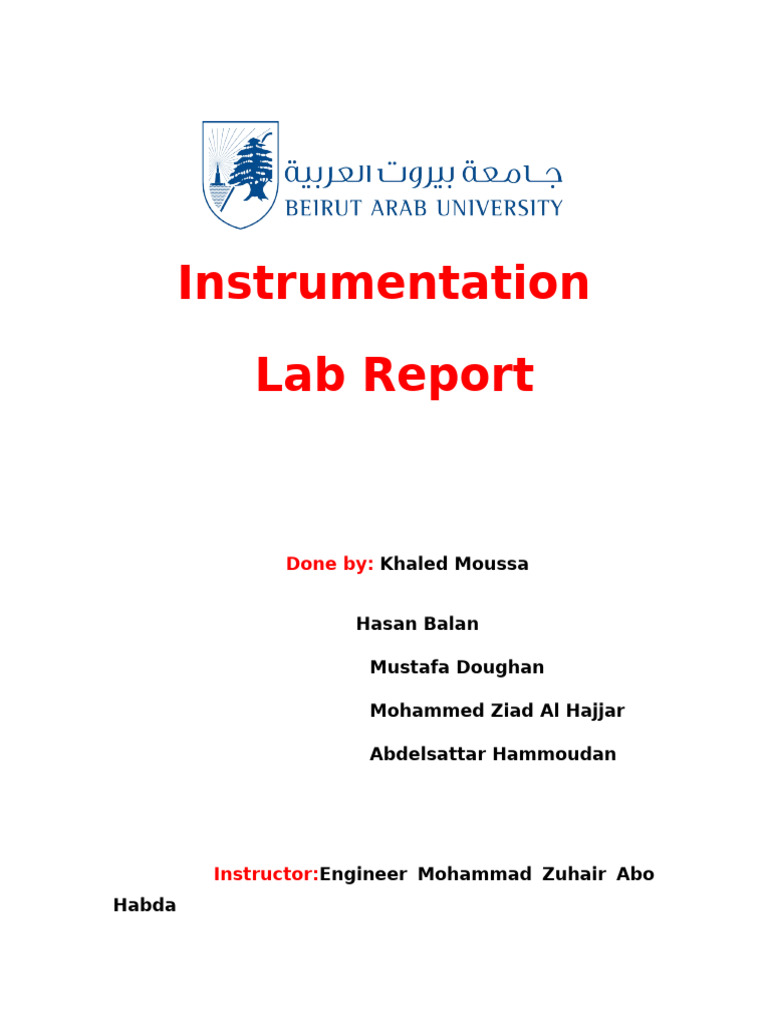 Lab Report Instru | PDF