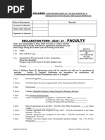 NMC Revised Declaration Form (Faculty & Residents) | PDF | Doctor Of ...