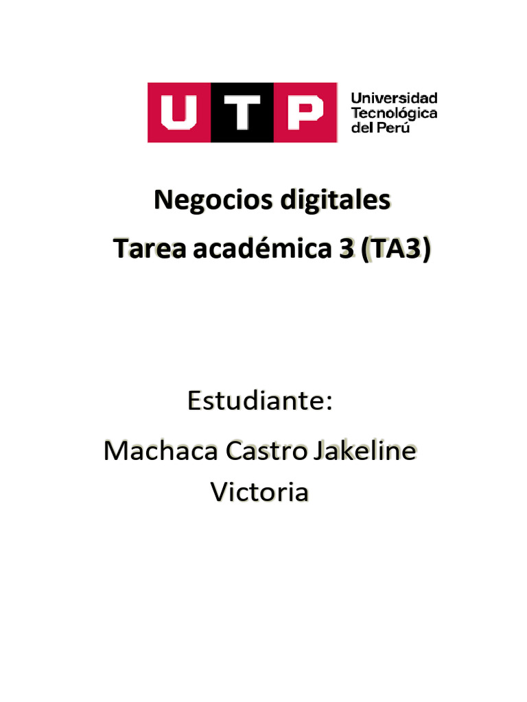 Negocios Digitales Tarea Académica TA3 | PDF | Facebook | Las compras en línea