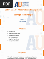 Determination of Thickness of Shell Courses For Storage Tanks Using One ...