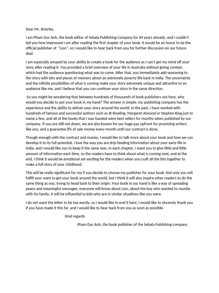 Letter To Saroo Pdf