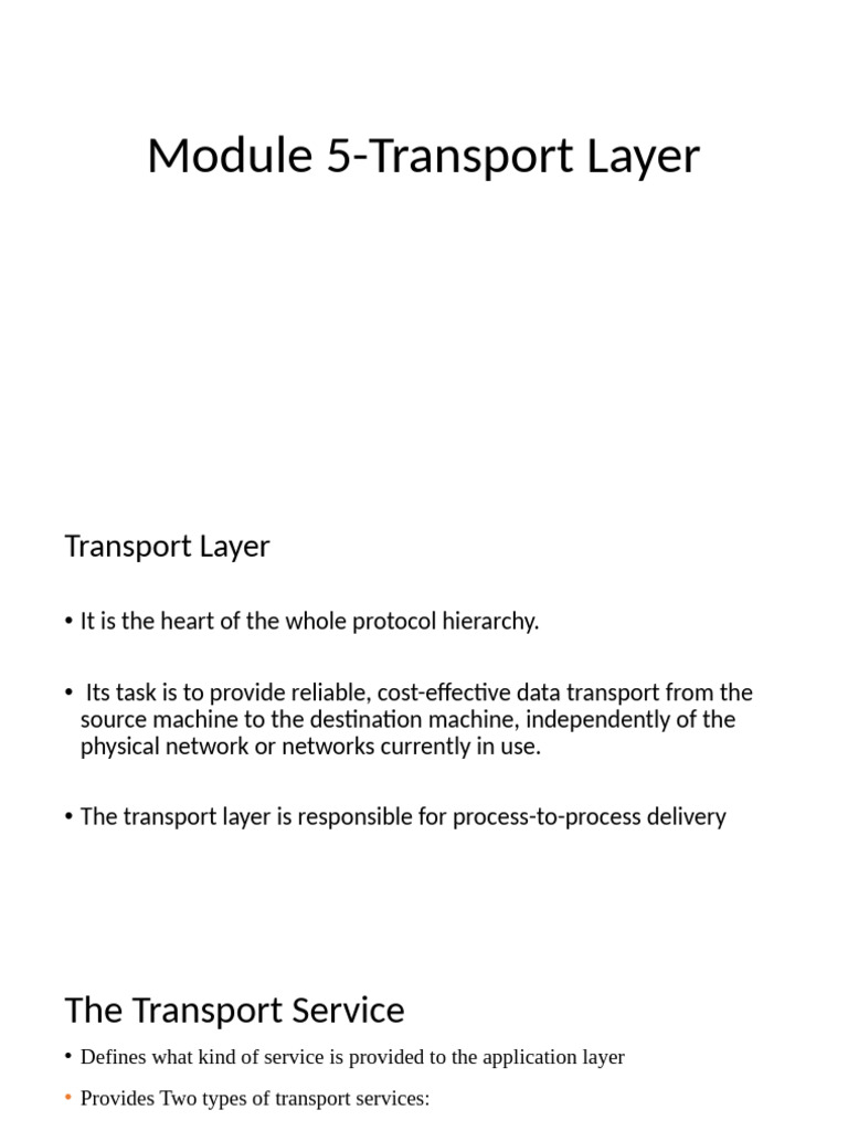 Mod5 Tcp And Udp Pdf Transmission Control Protocol Port Computer Networking