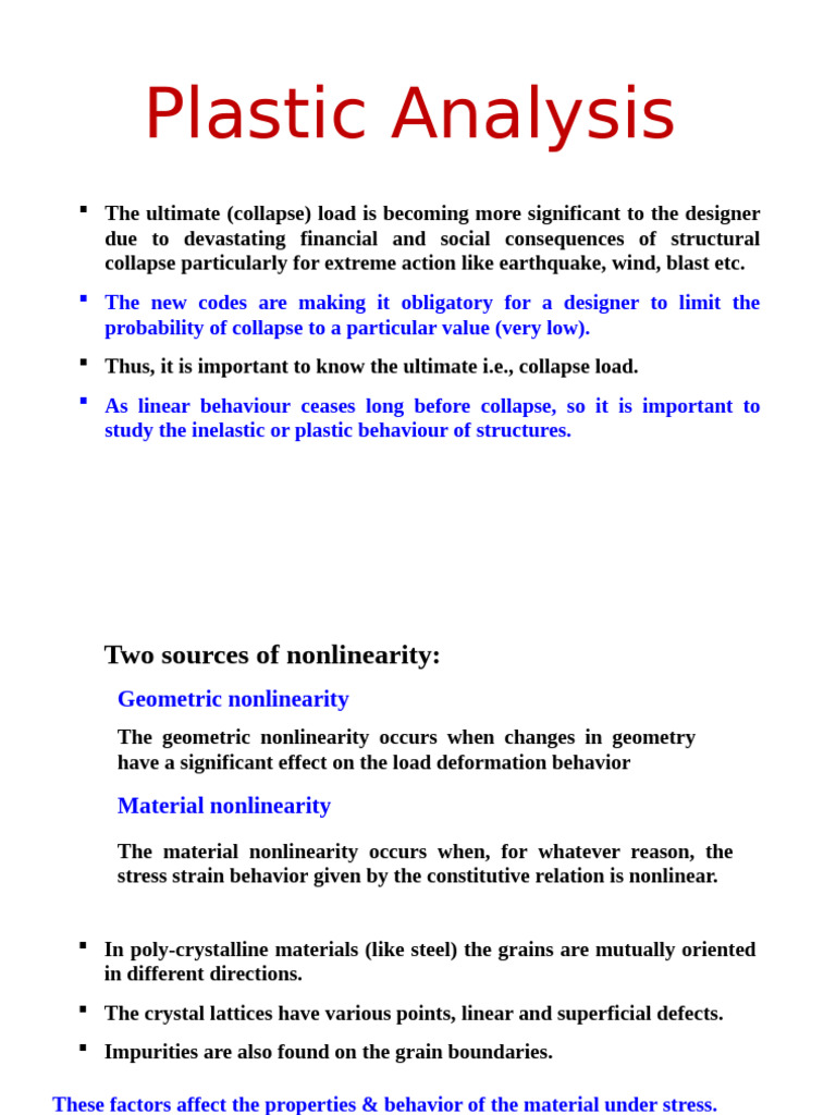 Understanding Plastic Analysis in Structures | PDF | Deformation ...