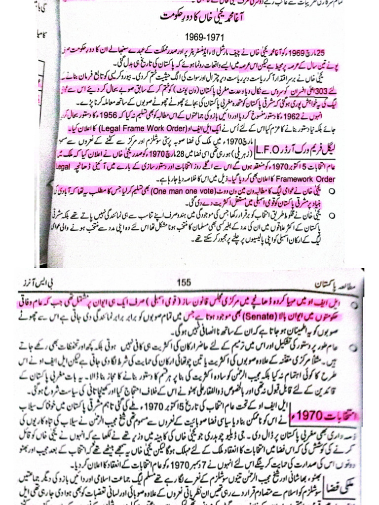Agha Muhammad Yahya Khan Separation of East Pakistan | PDF